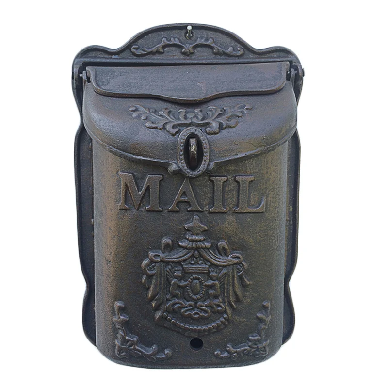 Letter Vintage Iron Box | Cast Iron Mailbox Mural | Iron Wall Letter ...