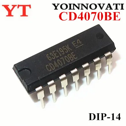 100 unids/lote CD4070BE CD4070 4070 DIP14 IC de la mejor calidad ...