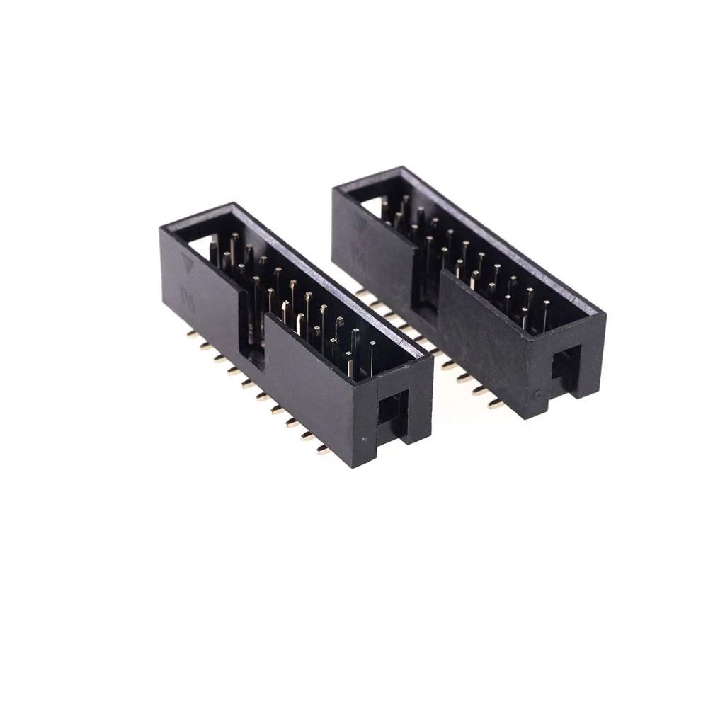 1000 Pcs Smt 2.54mm 2x10 Pin 20 P Shrouded Box Header Idc Socket Straight Male 2 Rows 2.54 Smd ...