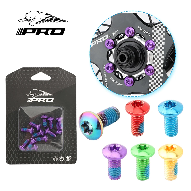 IIIPRO MTB Disc Brake Rotor Fixing Screw 12PCS T25 Color Alloy Steel ...