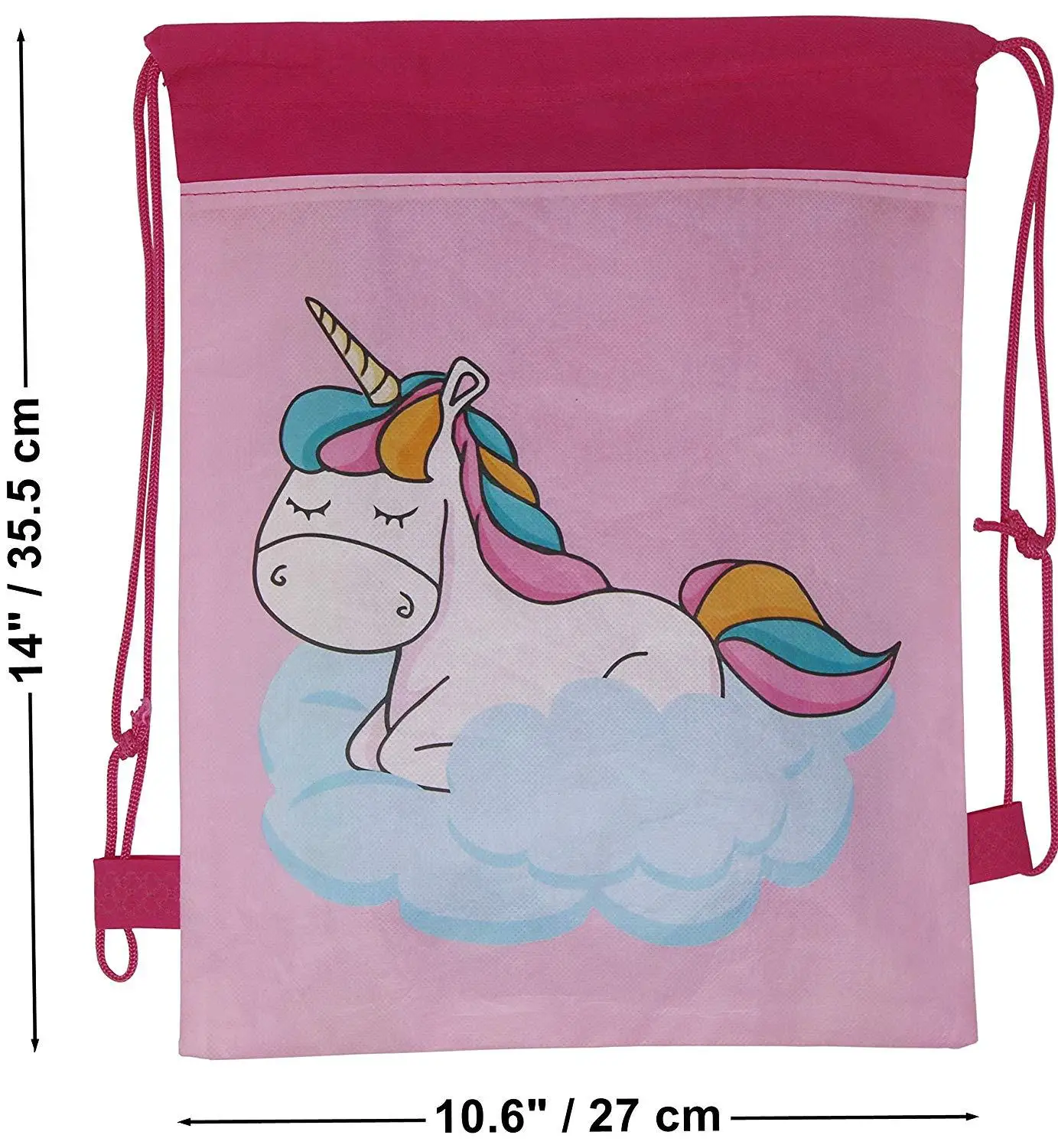 Unicorn Drawstring Bag for Girls Travel Storage Package Cartoon Unicorn School Backpack Children ...