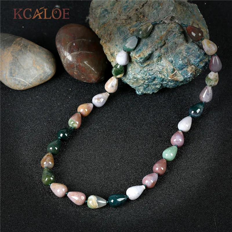 KCALOE полудрагоценные камни ожерелье s натуральный зеленый камень ...