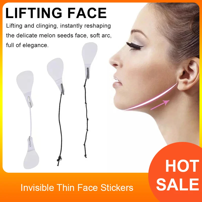 40pcs/set Invisible Thin Face Stickers V-shape Face Facial Line Wrinkle ...
