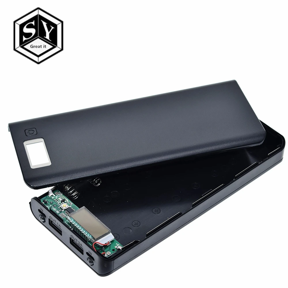 8x18650-DIY-Portable-Battery-Power-Bank-Shell-Case-Box-LCD-Display ...