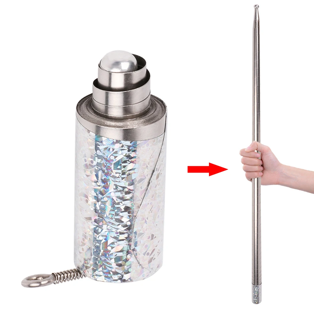 Portable 110/120cm Magic Wand Steel Metal Magic Pocket Staff Self ...