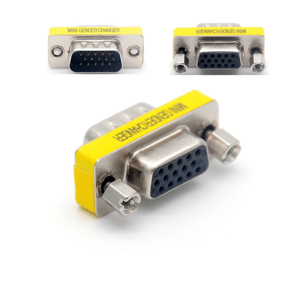 Couleur DB15 Femelle à Femelle Connecteur VGA mâle-femelle vers mâle-femelle RS232, adaptateur ...