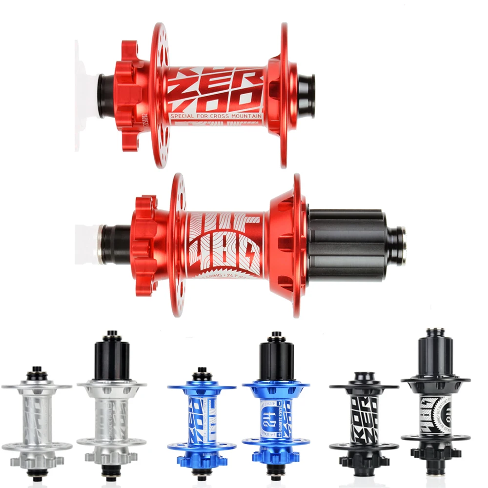 KOOZER MF480 Front Rear Hub Set 2/4 Bearing 24T Ratchet 32 Holes Quick ...