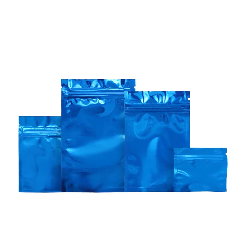 Bolsa pequeña de Color azul brillante con cierre de cremallera ...
