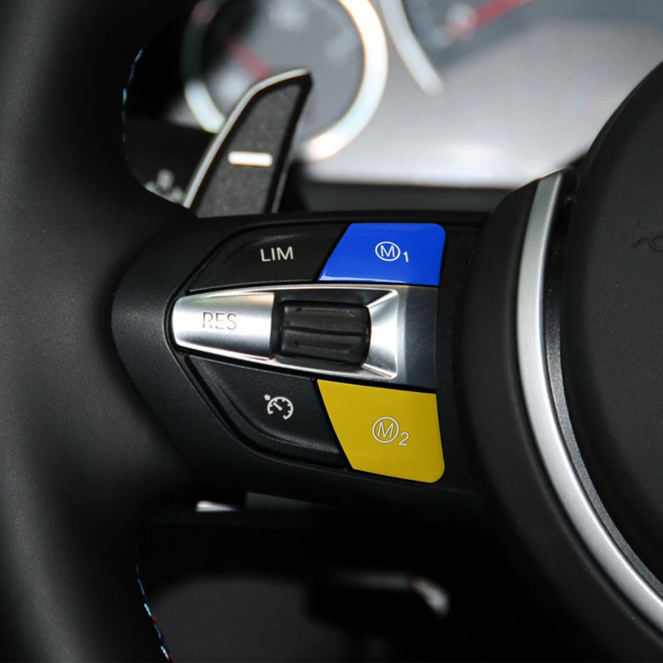 M1 M2 Model Button Push Steering Wheel Start Stop Switch Cover Trim For ...