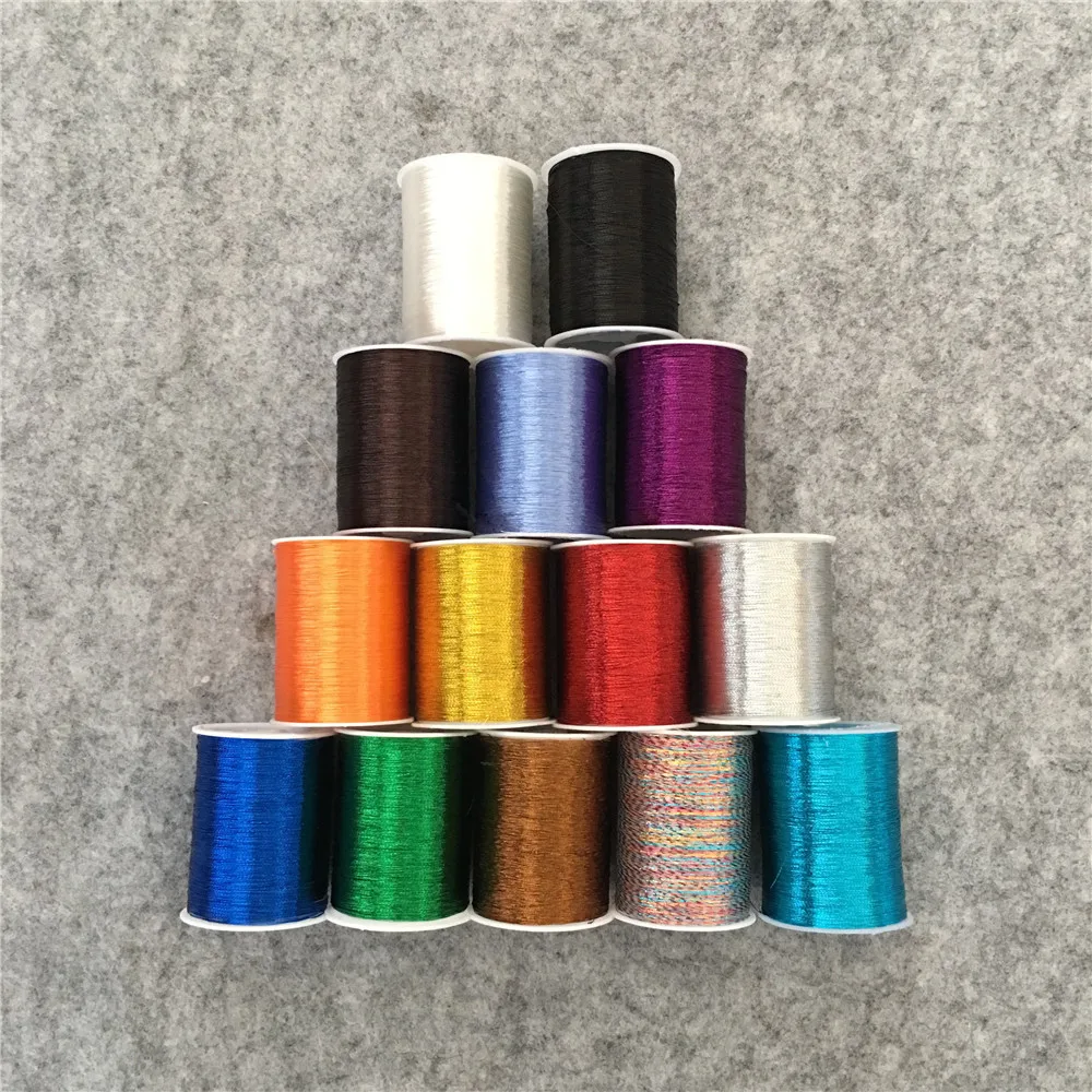 15 Colors To Choose Metal Embroidery Thread DIY Handmade Material ...