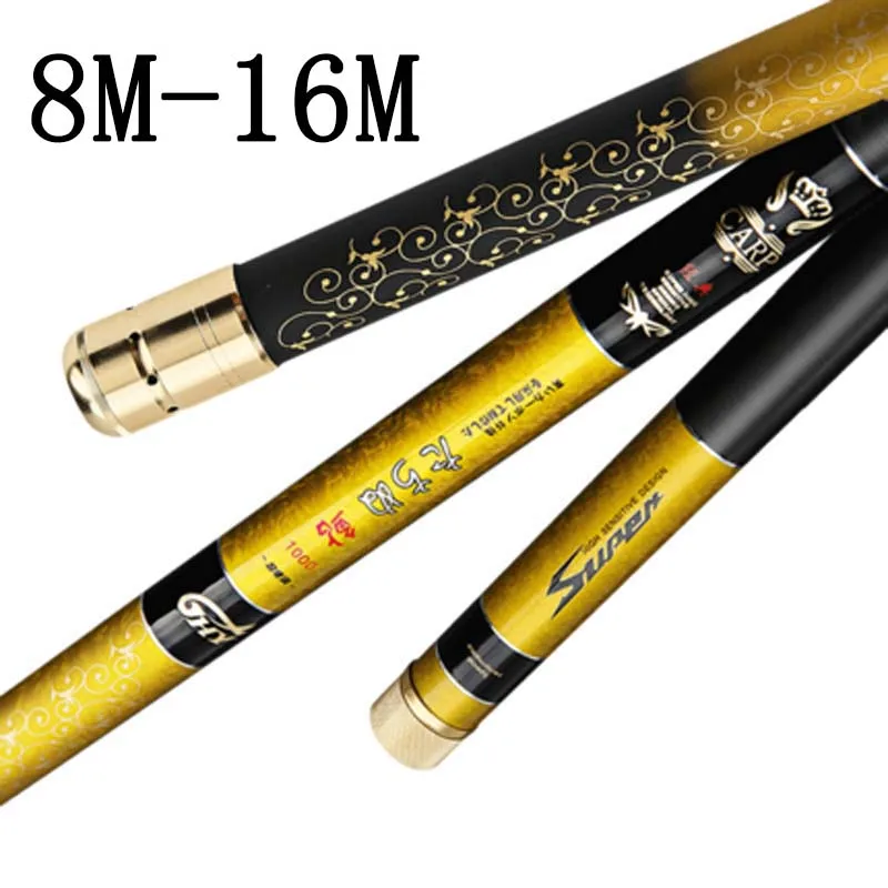 8m 9m 10m 11m 12m 13m 14m 15m 16m Carbon Power Hand Rod Carp Fishing ...