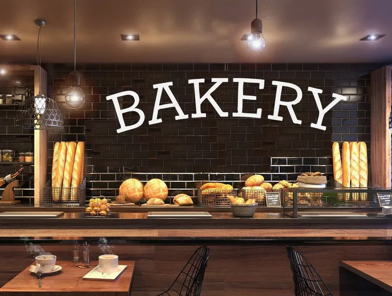 Home & Living Bakery vinyl 648ER kitchen wall decal Cupcakes baking ...