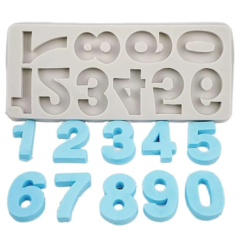 Large Number Silicone Mold Fondant Mould Cake Decorating Tools ...