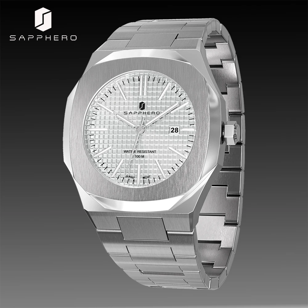 SAPPHERO Mens Watch 100M Waterproof Stainless Steel Strap Quartz ...