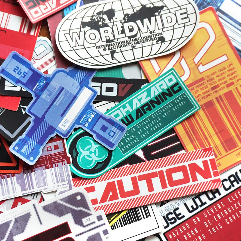 50Pcs-Electronics-Industry-Logo-Label-Sticker-Technological-Brand ...