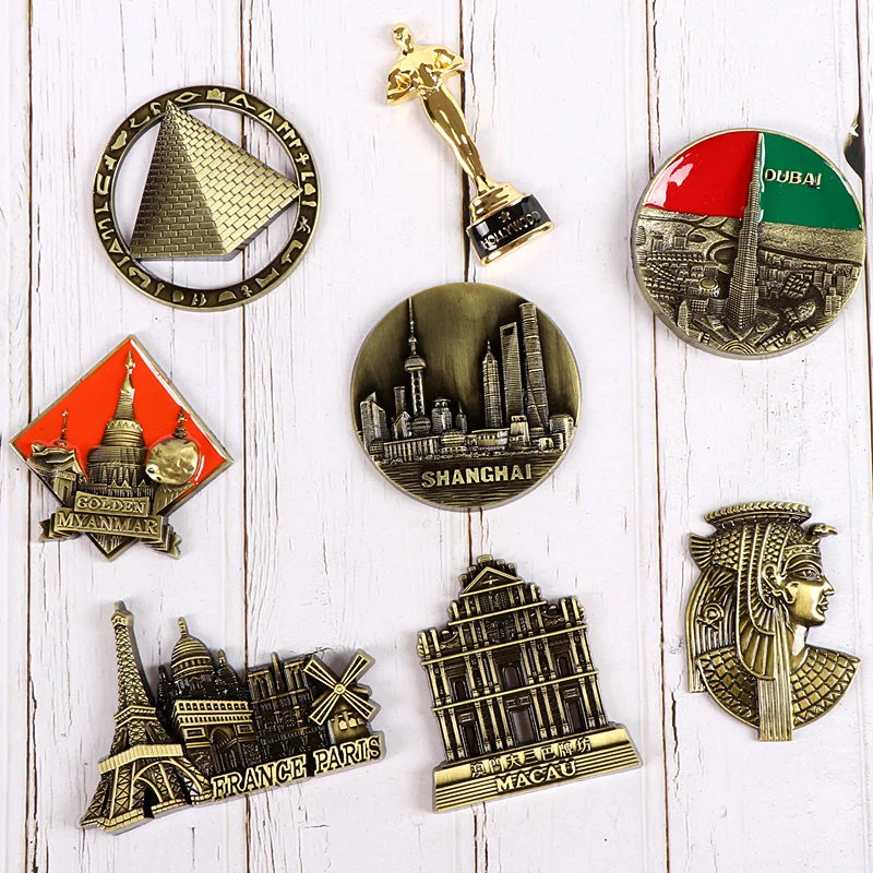 French Paris landmark fridge magnet Refrigerator pasted Eiffel Tower ...