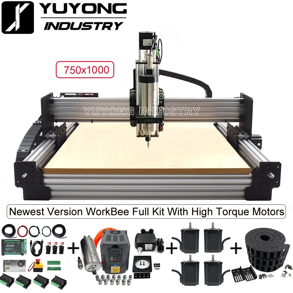 Newest Workbee Cnc Router Machine 7510 Kit 4 Axis Printer - AliExpress