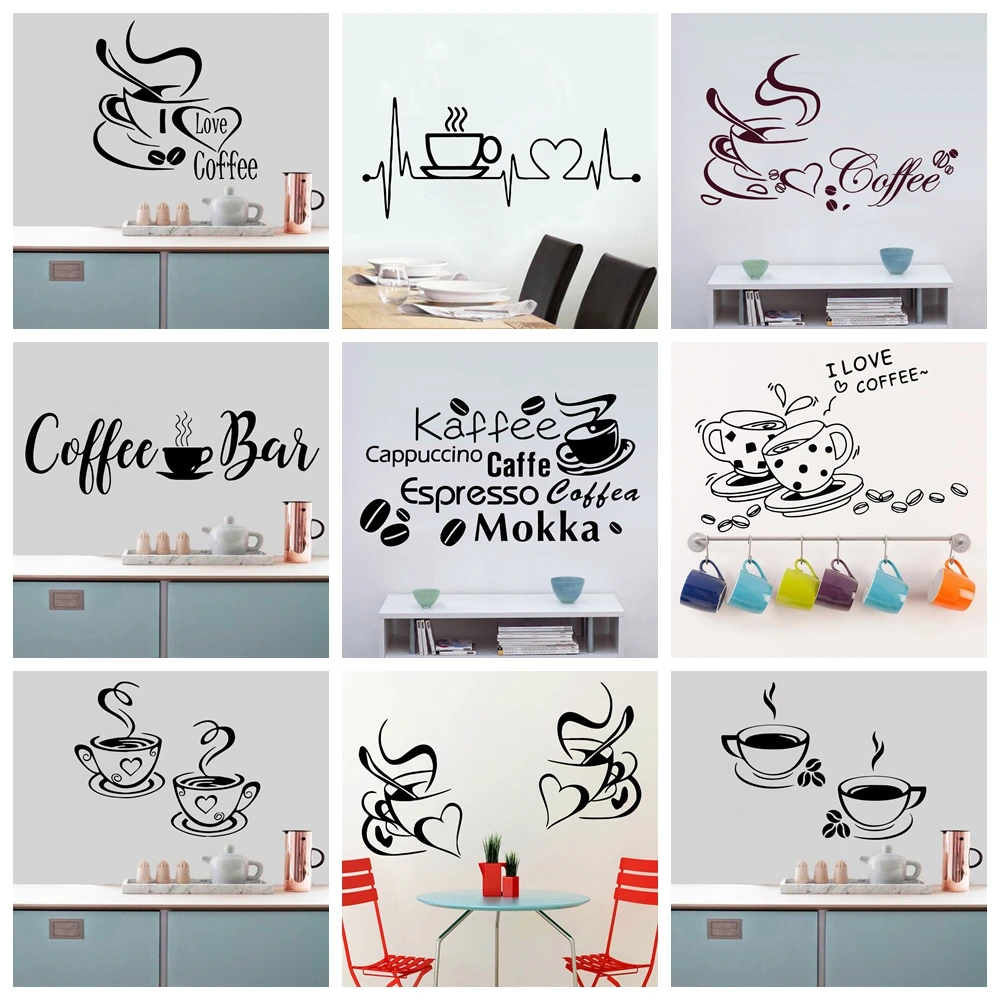 Coffee-Vinyl-Wall-Sticker-Home-Decor-For-Kitchen-Living-Room-Coffee ...