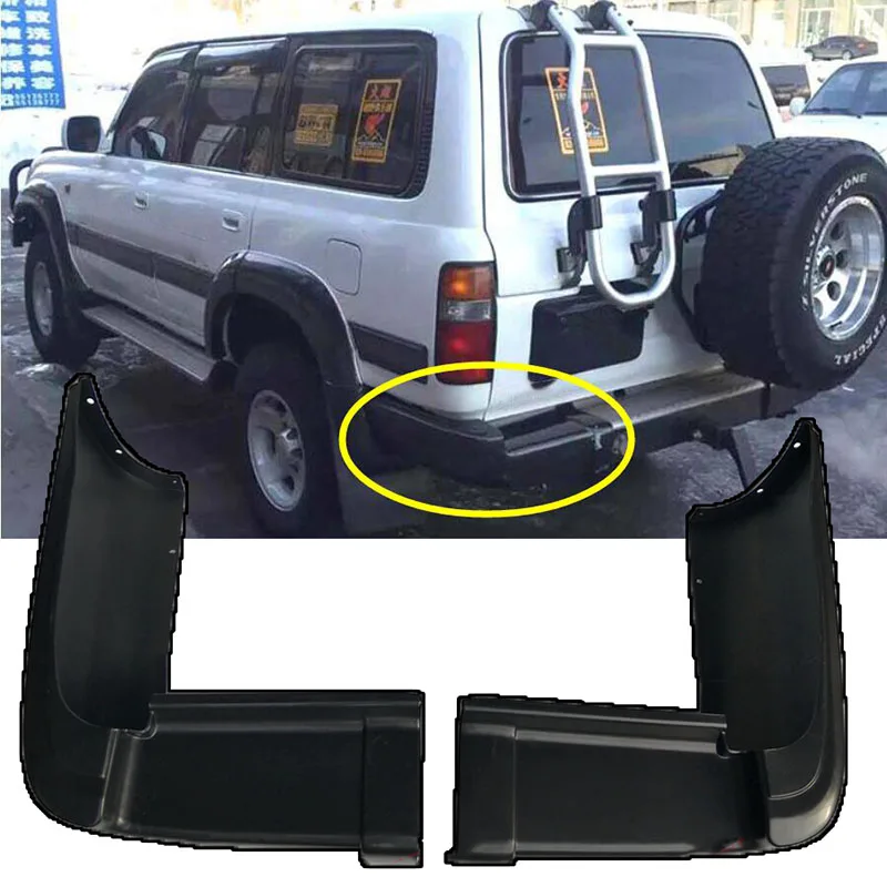 ABS Car Rear Bumper Splitters Diffuser For TOYOTA Land Cruiser FJ80 ...