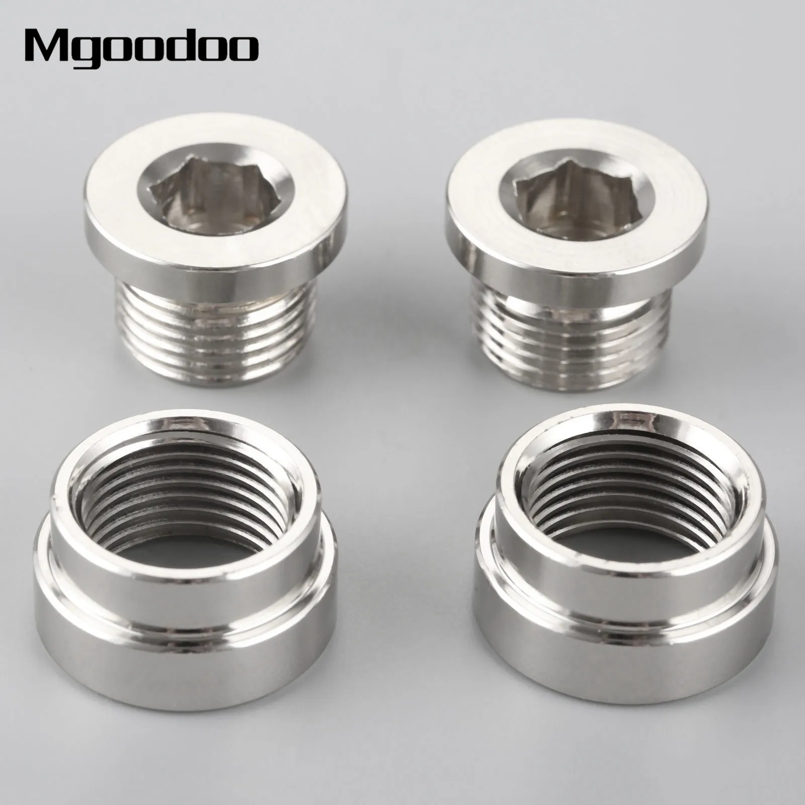 4pcs/set O2 Oxygen Sensor Stepped Mounting Boss And Plugs (2 Bungs + 2 ...