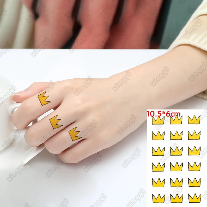 Princess Crown Finger Tattoo