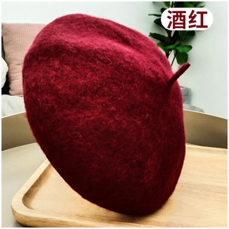 Wool-Women-s-Beret-Outdoor-Ladies-Four-Seasons-Solid-Color-Universal ...