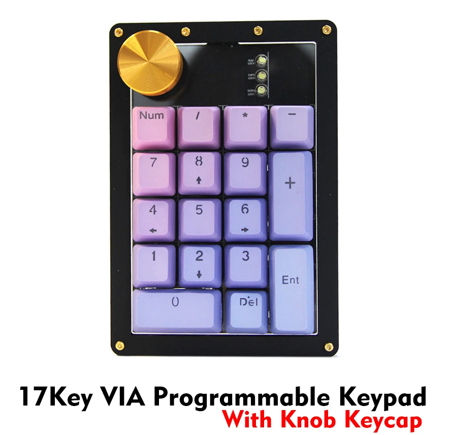 Diy Keyboard Lt17 17 Key Numpad Gradient Keycap Hot Swap Macro ...