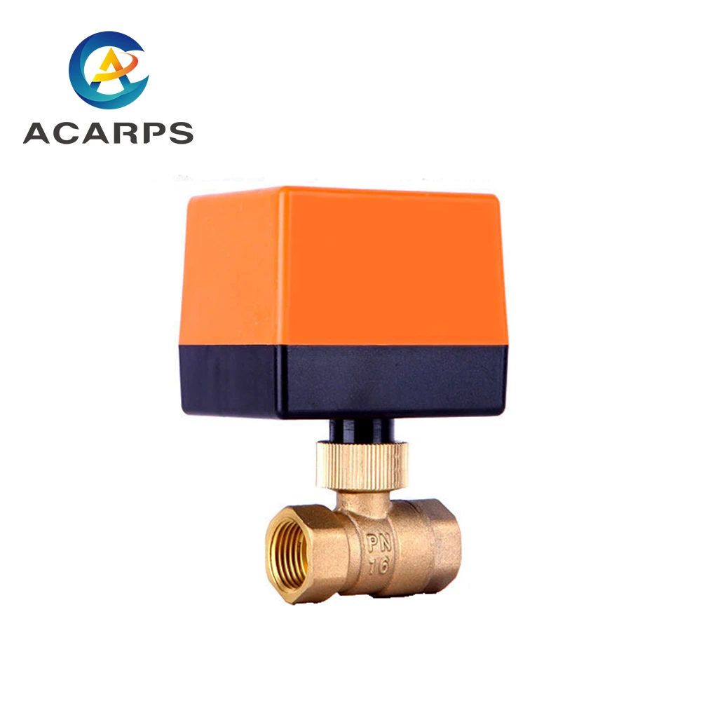 Dn15/dn20/dn25 Electric Motorized Thread Ball Valve Brass Ac 220v 2 Way 3-wire 1.6mpa With ...