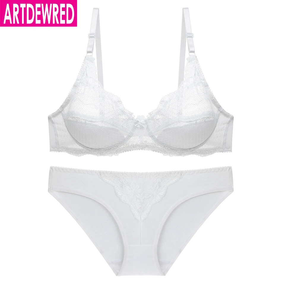 Hot women bra panty Sales Separated ultra thin transparent lace ...