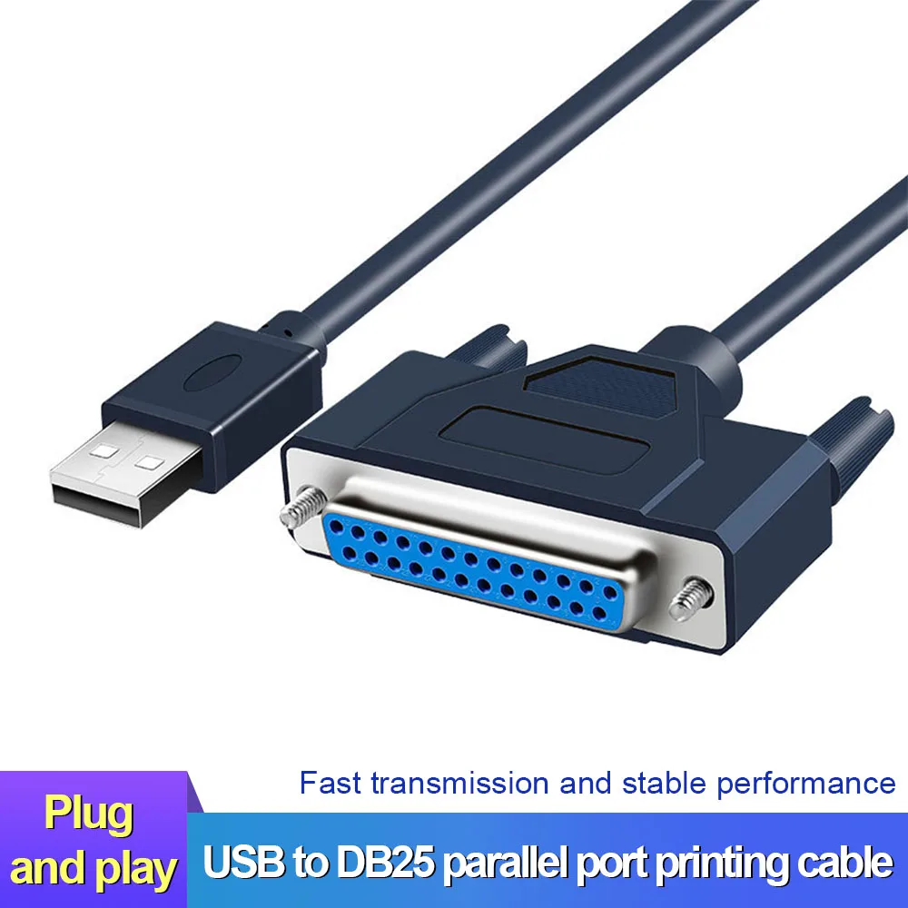 1.2m USB To DB25 Female Port Printer Cable Converter LPT Cable 25 Pin ...