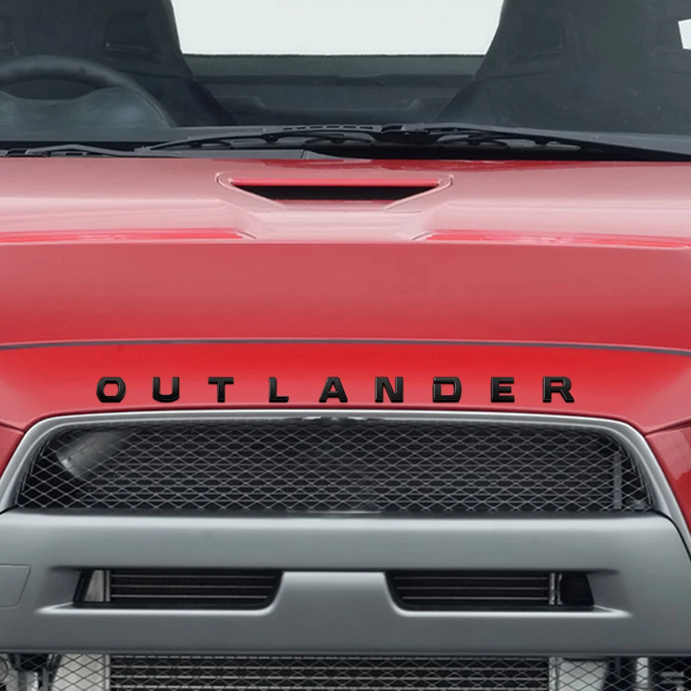 ABS OUTLANDER Hood Sticker Car Engine Cover Sticker For Mitsubishi ...