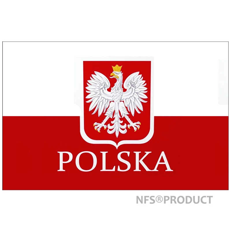 Poland Flag Polska 90x150cm Polyester Eagle Printed Hanging Flying Home Decorative Polish Flags ...