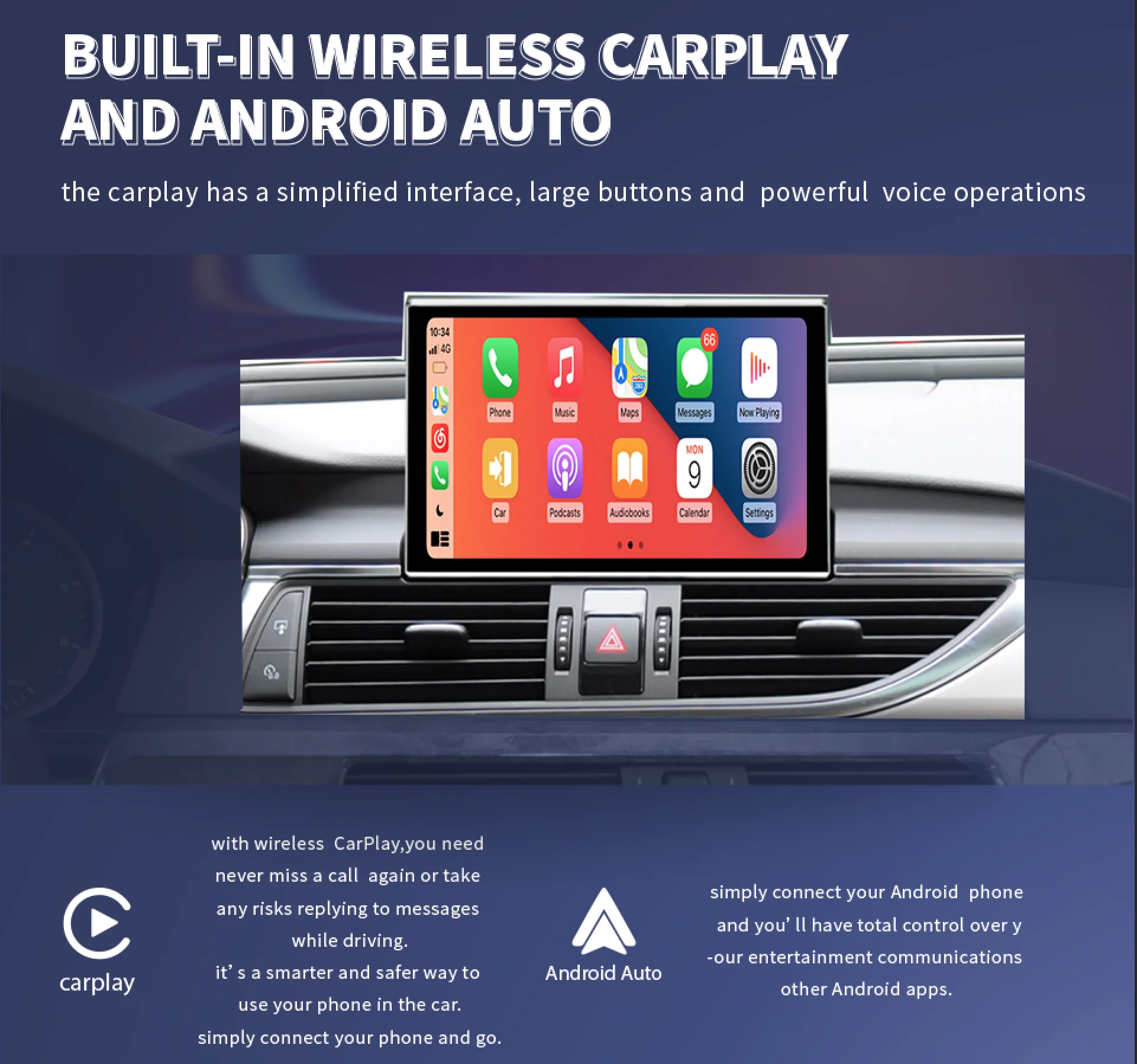 CarPlay Stereo Audi A6 A7 | Android Touschscreen Unit | CarRadio.ie