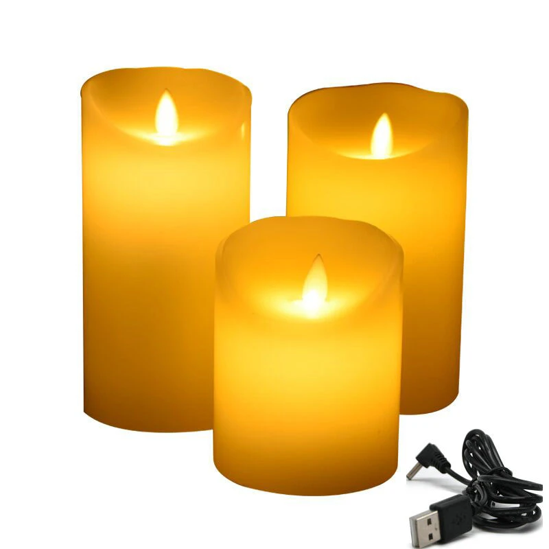 Usb Rechargeable Led Electronic Candles | Electric Candle Usb ...