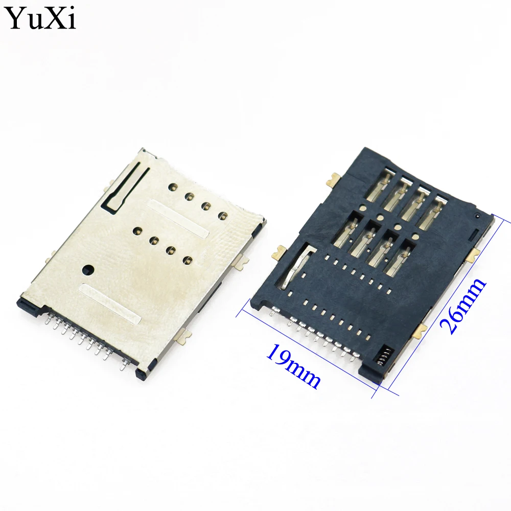 Yuxi 10pcs Sim Card Connector 9pins Selft Push Type For Tablet Pc Sim ...