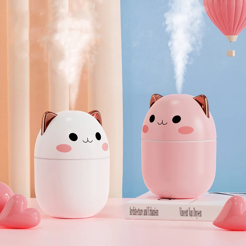 Cat Humidifier Colorful Night Light 可愛いクリスマスツリーやギフトが！
