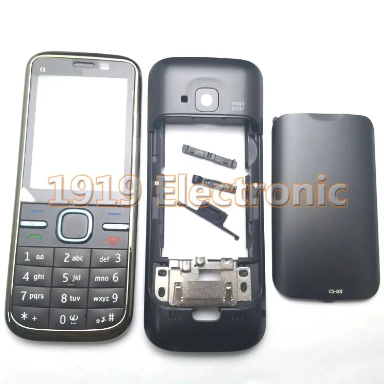 Black New Full Complete Mobile Phone Housing Cover Case+english Or ...