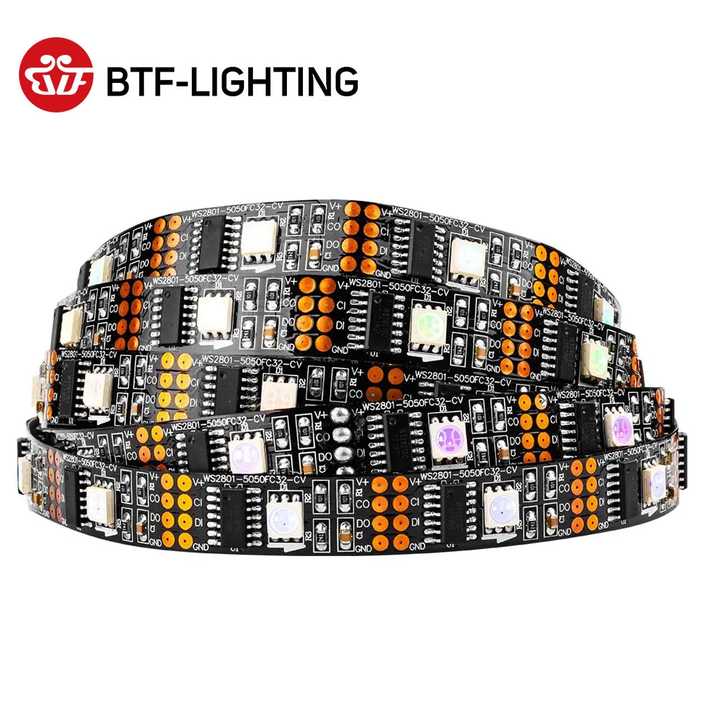 DC5V WS2801 Led Light Strip 32 Leds Per M 5050 RGB IC Strip ...