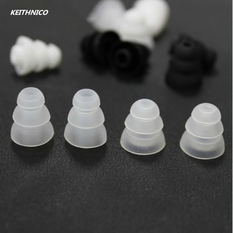 6 Pairs Three Layer Silicone Eartips Earbuds Ear Tips Replacement ...