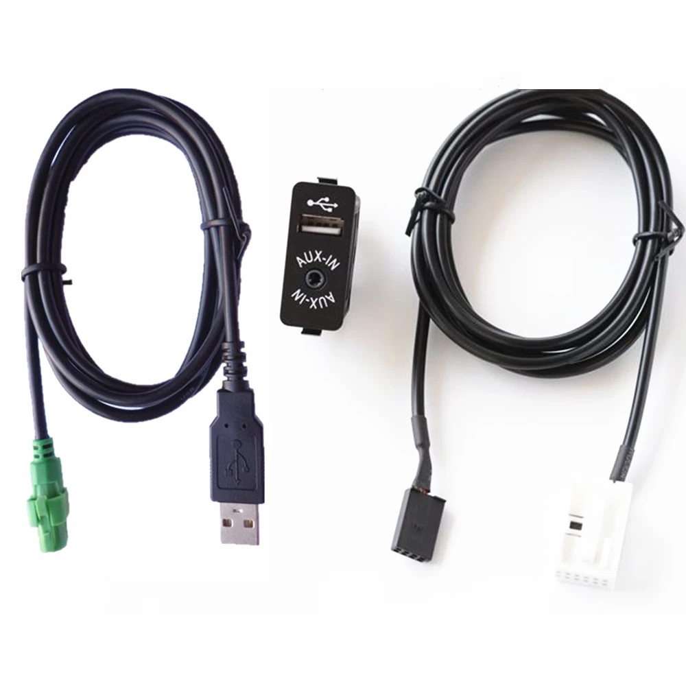 AUX 입력 USB 스위치 커넥터, USB 와이어 충전, BMW E60 E63 E64 E65 E66 E81 E82 E87 E88 E70 E90 E91 E92|케이블, 어댑터 ...