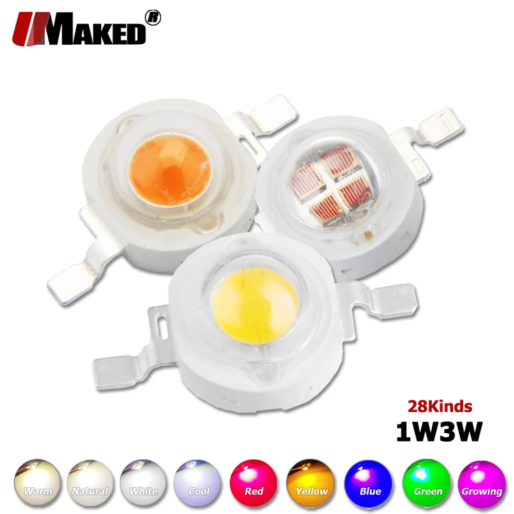 High-Power-LED-Chip-1W-3Watt-COB-SMD-Bulb-Light-Doide-Warm-Cool-White ...