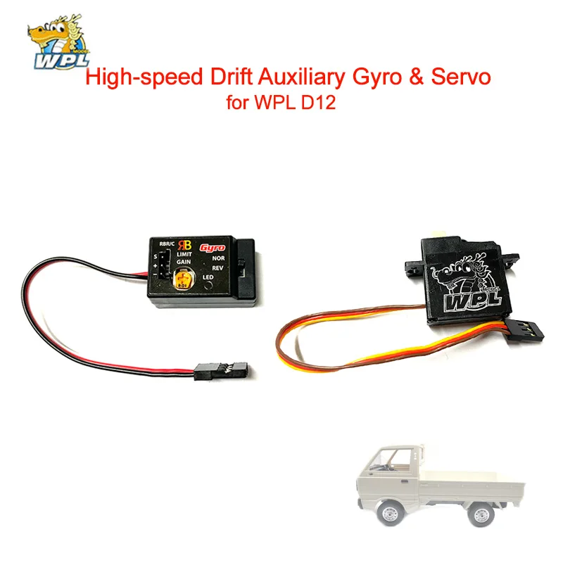 Original WPL D12 Gear Servo High speed Drift Auxiliary Gyro For WPL D12 ...