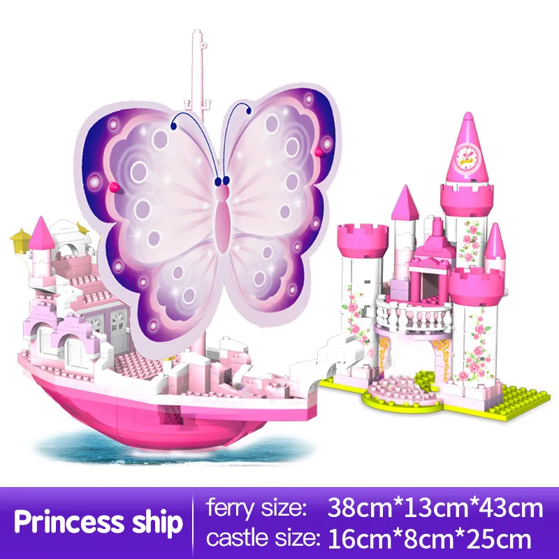 Princess Fairy Tale Architecture Series Building Blocks Castle Villa ...