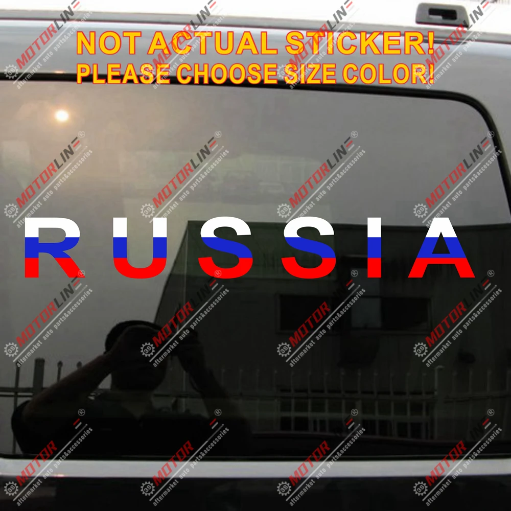 Long Russia Russian Flag Tri Color Car Trunk Decal Bumper Sticker ...