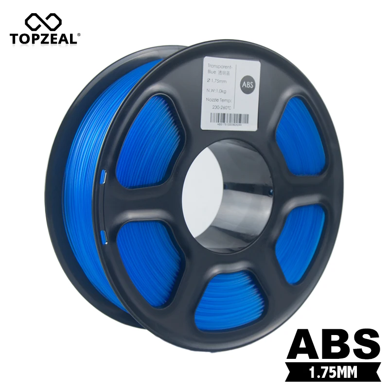 TOPZEAL-ABS-Transparent-Blue-Color-Filament-ABS-1-75mm-1KG-Roll-Plastic ...
