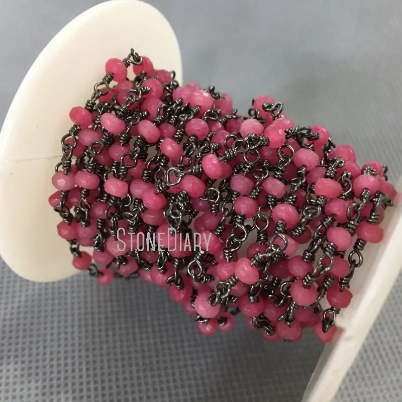 RC5013 3x4mm Plumbum Color negro plateado facetado Rondelle Beads ...