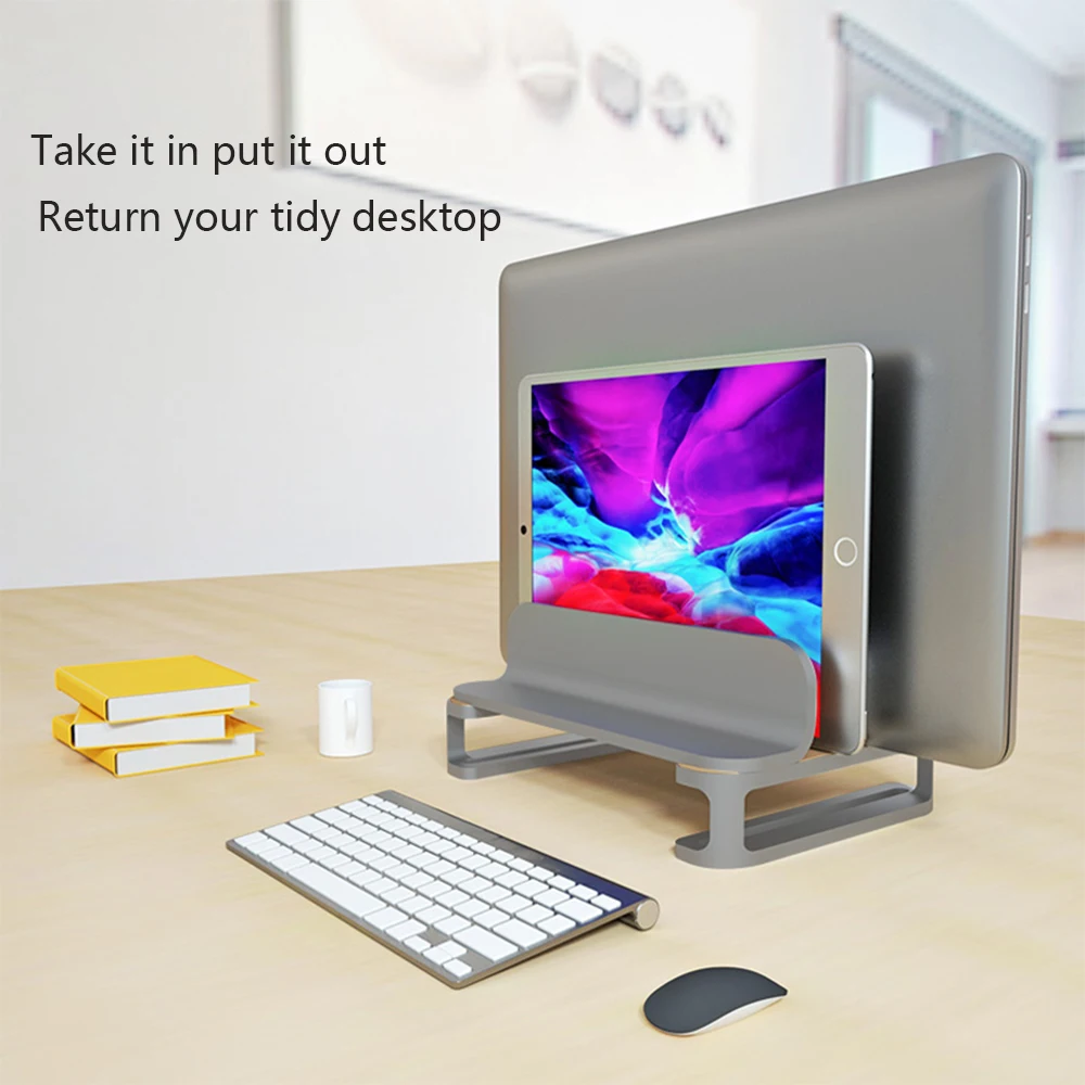 Aluminum-Notebook-Vertical-Storage-Stand-Single-Port-Dual-Port-Desktop ...