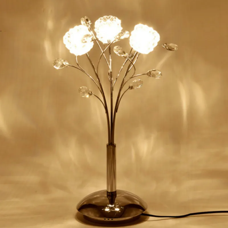Modern study led crystal desk lamp Abajour New Arrival Led crystal ...