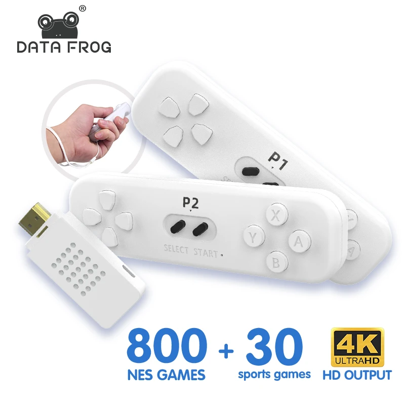 DATA FROG consola somatosensorial Retro Y2 Fit 4K, más de 800 juegos NES, 2,4G, inalámbrica ...