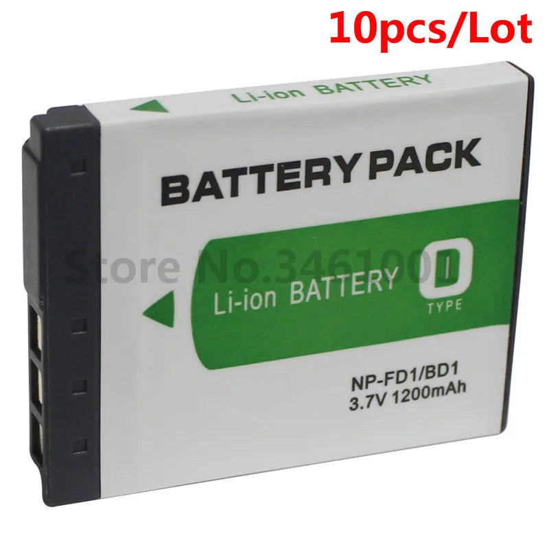 10pc/lot NP-BD1 NP BD1 FD1 NP-FD1 Camera Battery For SONY DSC T300 TX1 T900 T700 T500 T200 T77 ...
